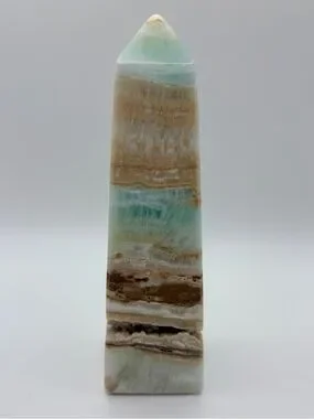 Accents | Caribbean Calcite Tower Druzy Crystal Obelisk Blue Brown 40g ...